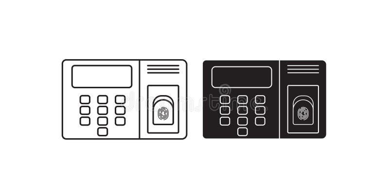 Attendance Machine Icon. Sign for Mobile Concept and Web Design. Vector ...