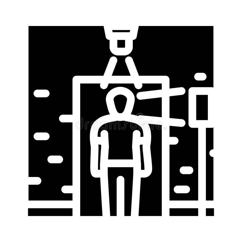 Attendance System Biometric Glyph Icon Vector Illustration Stock ...