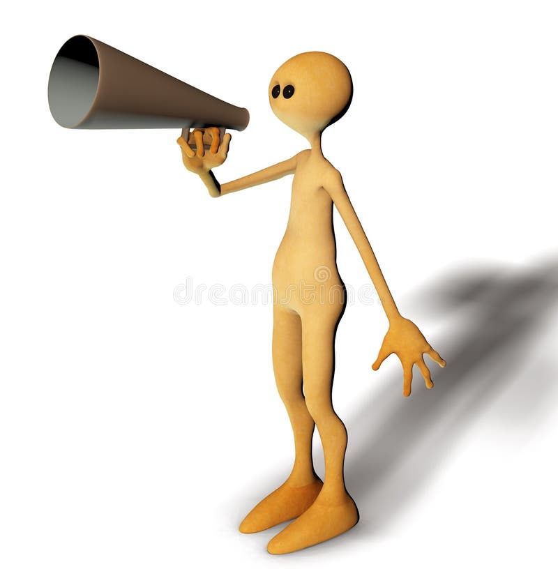 Cartoon Character - Attention Sign Stock Vector - Illustration of ...