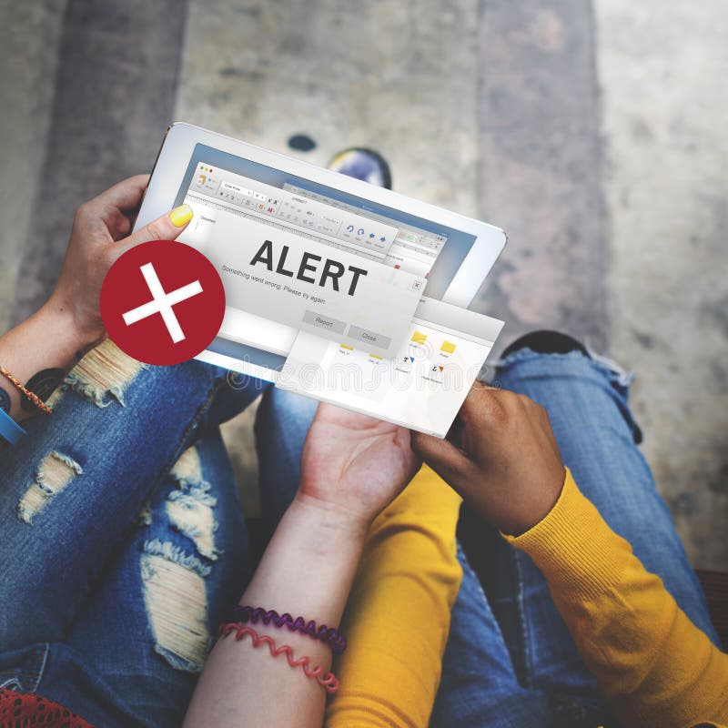 Attention Alert Connection Interrupted Warning Concept Stock Image ...