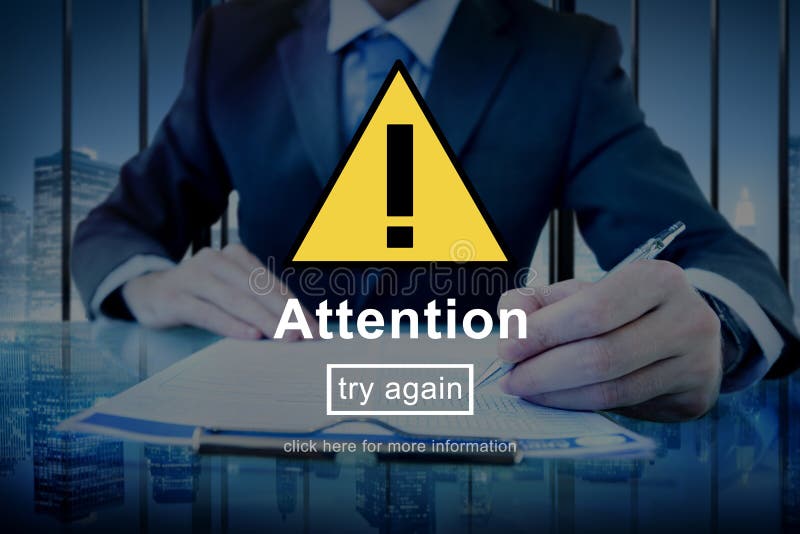 Attention Alert Warning Sign Icon Concept Stock Image - Image of sign ...