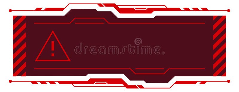 Attention Callout Box. Digital Red Frame Element Stock Vector ...