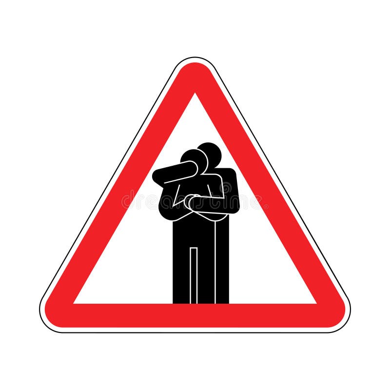 Attention Capturing Victim. Caution Violence Sign. Triangular Road Sign ...