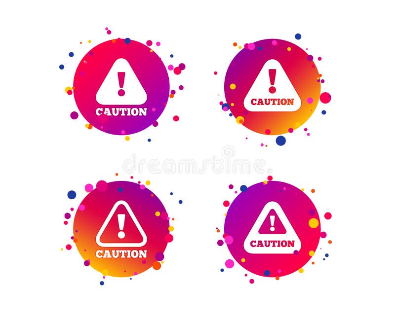 Attention Caution Signs. Hazard Warning Icons. Vector Stock Vector ...