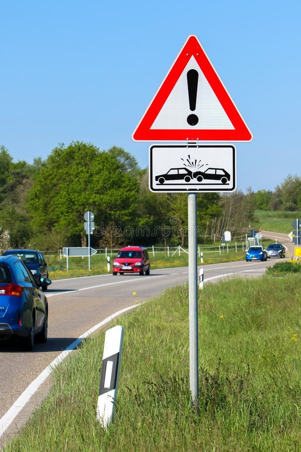 Attention crash sign stock photo. Image of graphic, auto - 75106832