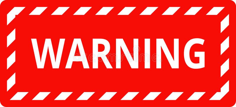 Attention Danger Warning Caution Vector Signs. Various White and Red ...