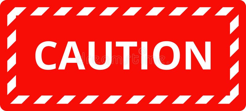 Attention Danger Warning Caution Vector Signs. Various White and Red ...