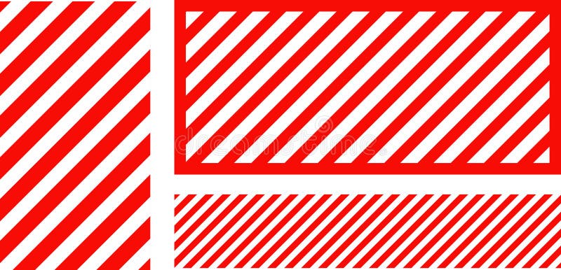 Attention Danger Warning Caution Vector Signs. Various White and Red ...