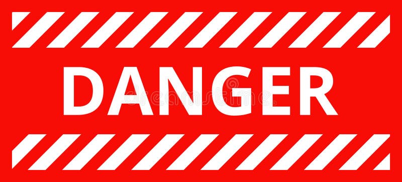 Attention Danger Warning Caution Vector Signs. Various White and Red ...