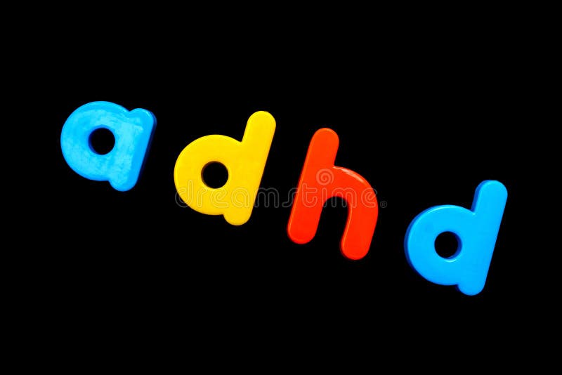 ADHD Spelt with Coloured Letters Stock Photo - Image of learning ...