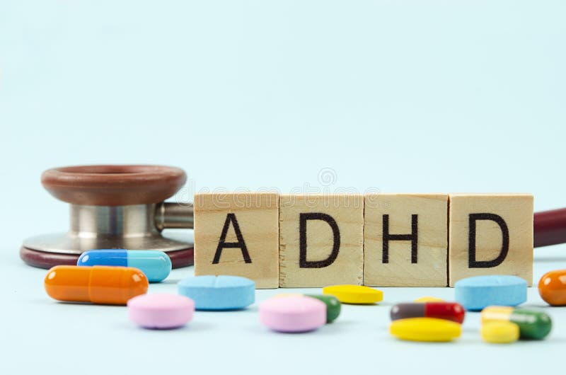 Attention Deficit Hyperactivity Disorder Symbol Conceptual Design Stock