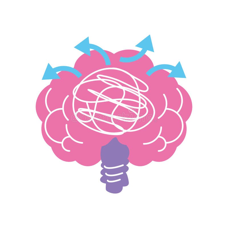 Attention Deficit Hyperactivity Disorder Brain Stock Vector ...