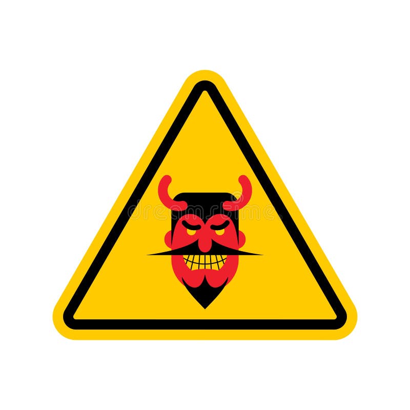 Attention Scary Clown. Danger Circus. Red Caution Road Sign Stock ...