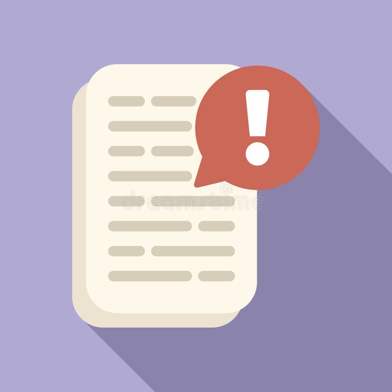 Attention Disclaimer Icon Flat Vector. Legal Work Stock Vector ...