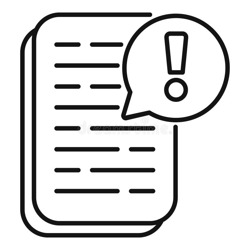 Attention Disclaimer Icon Outline Vector. Legal Work Stock Vector ...
