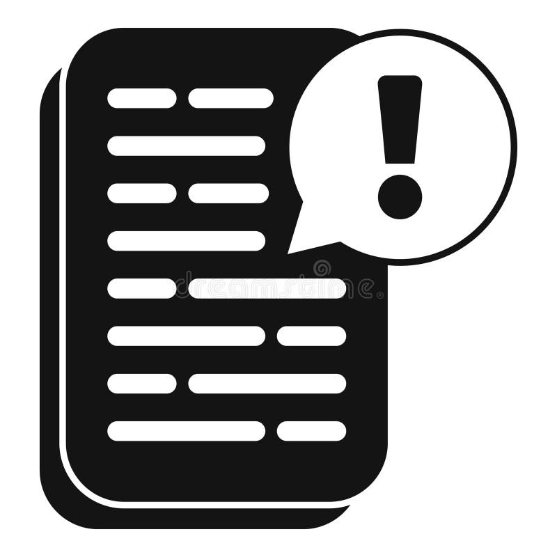 Attention Disclaimer Icon Simple Vector. Legal Work Stock Vector ...