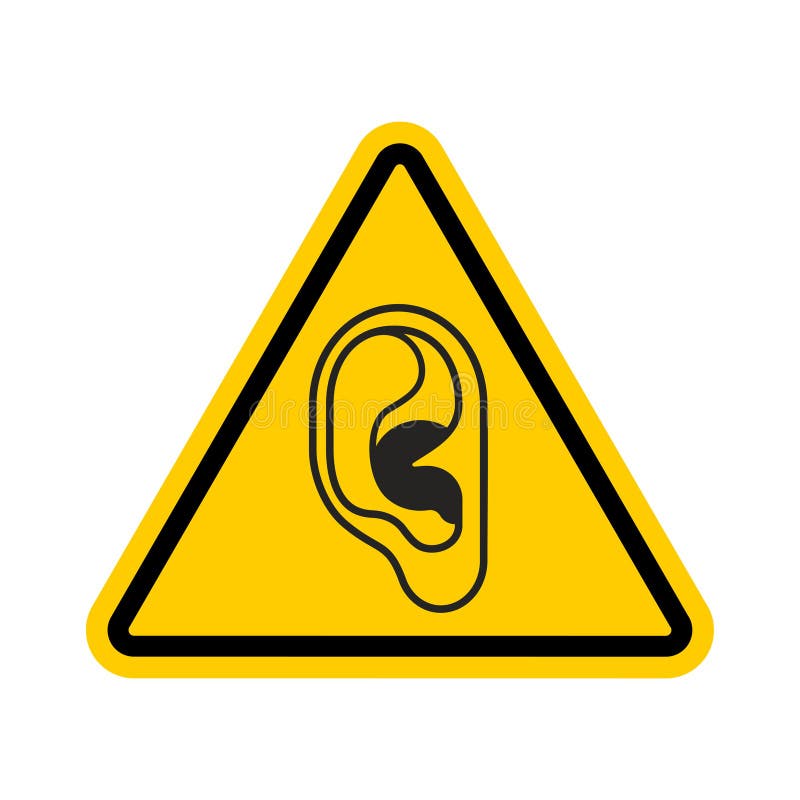Attention Eavesdrop. Pay Caution! To Listen Stock Vector - Illustration ...