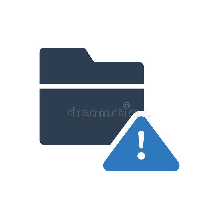 Attention - Error - Warning Folder Icon Stock Vector - Illustration of ...