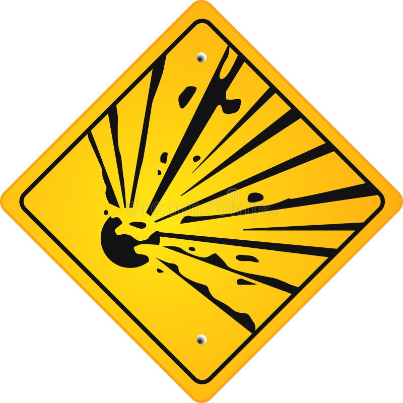 Attention explosion stock illustration. Illustration of detonation ...