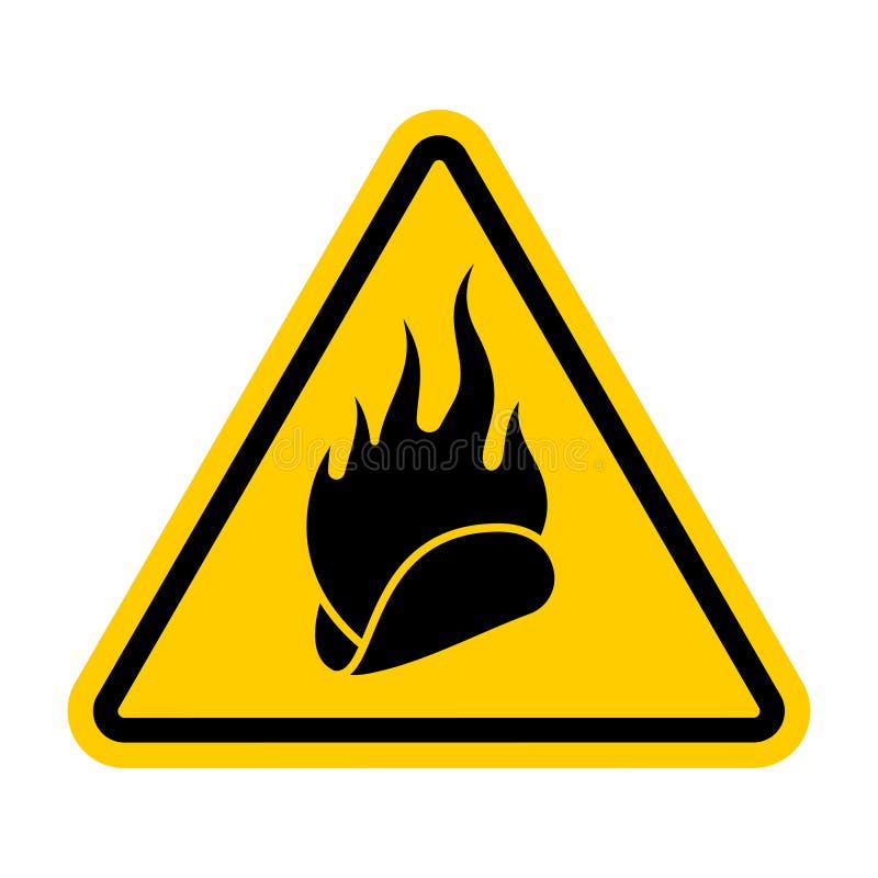 Attention Fiery Food. Food with Pepper Caution Sign Stock Vector ...