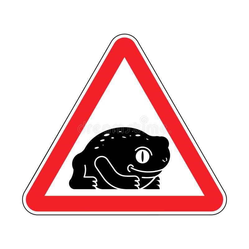 Stop Frog. Forbidden Red Road Sign. Ban Toad. No Vector Illustration ...
