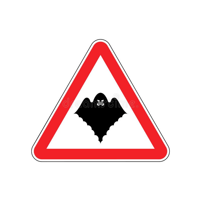 Attention Ghost. Caution Spooky Stock Vector - Illustration of ...