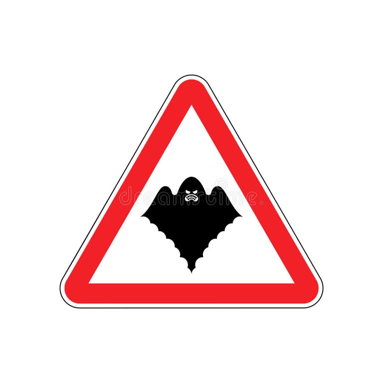Attention Ghost. Caution Spooky Stock Vector - Illustration of ...