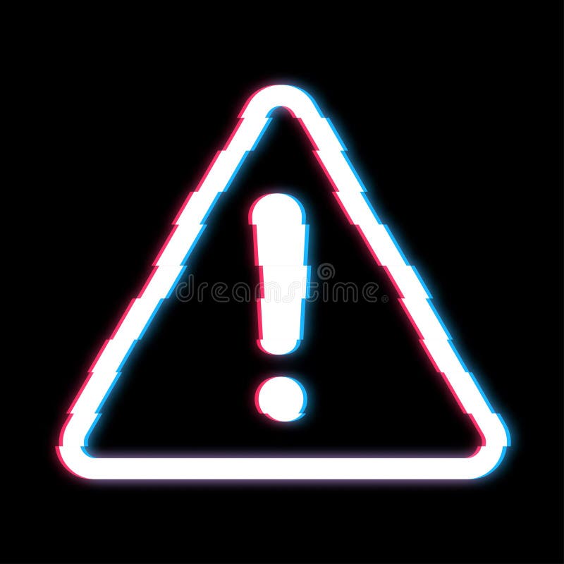 Attention glitch sign. stock vector. Illustration of road - 116750489
