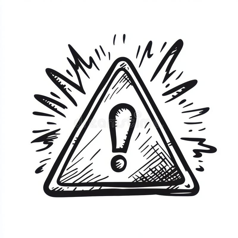 Attention-grabbing Warning Sign with Exclamation Mark and Radiating ...