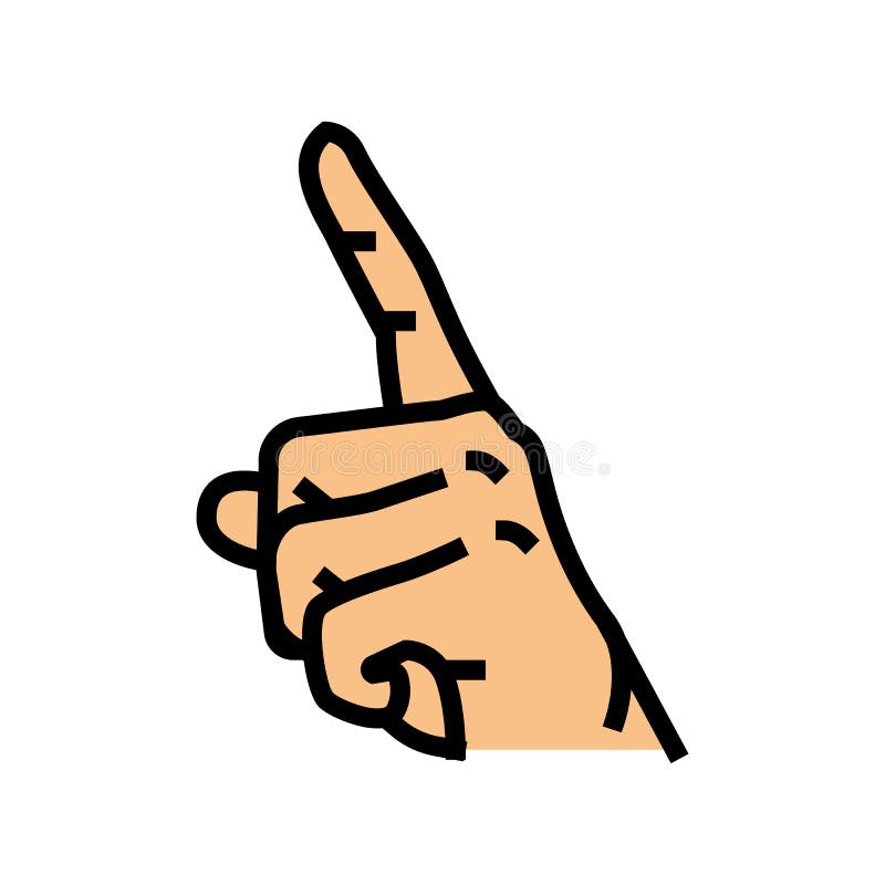 Attention Hand Gesture Color Icon Vector Illustration Stock Vector ... Attention Hand Gesture Color Icon Vector Illustration Stock Vector ...