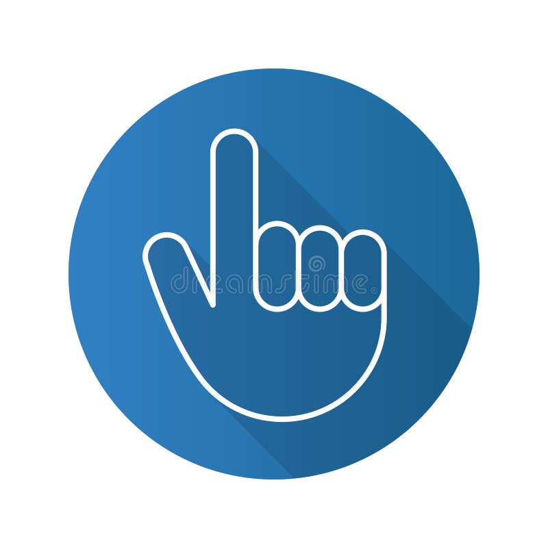 Attention Hand Gesture. Flat Design Long Shadow Icon Stock Vector ... Attention Hand Gesture. Flat Design Long Shadow Icon Stock Vector ...