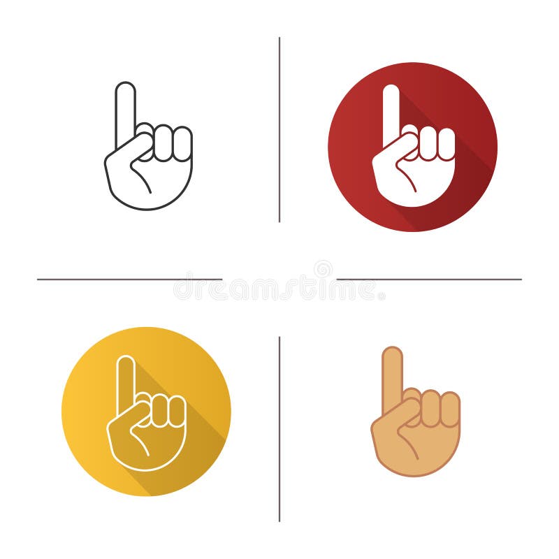 Attention Hand Gesture. Flat Design Long Shadow Icon Stock Vector ... Attention Hand Gesture. Flat Design Long Shadow Icon Stock Vector ...