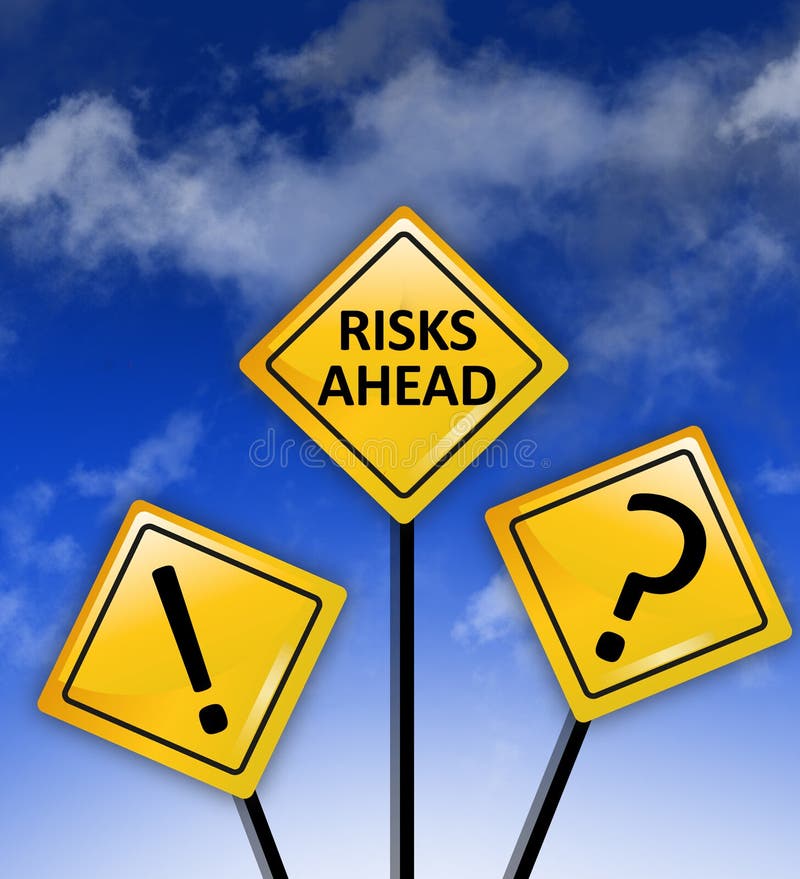 Risks Ahead Road Sign stock image. Image of assistance - 22267927