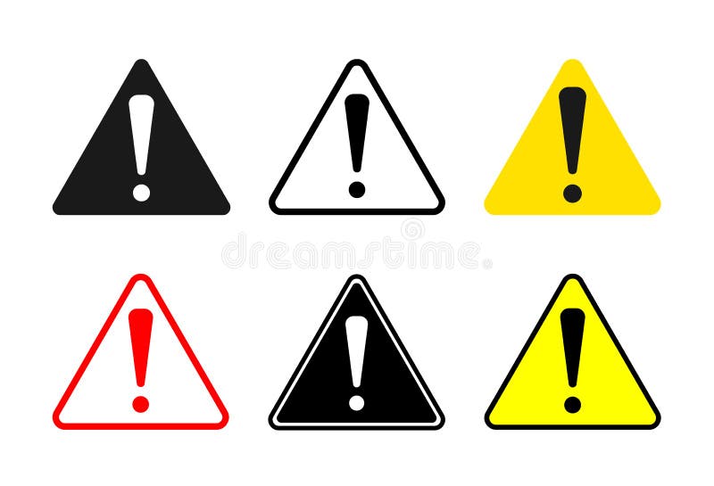 Attention Icon Set, Attention Sign Symbol Vector Illustration Stock ...