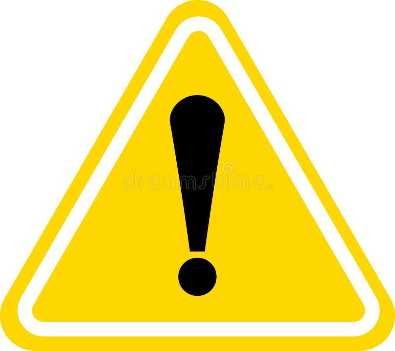 Attention Icon Sign with Exclamation Mark Symbol. Warning, Danger ...
