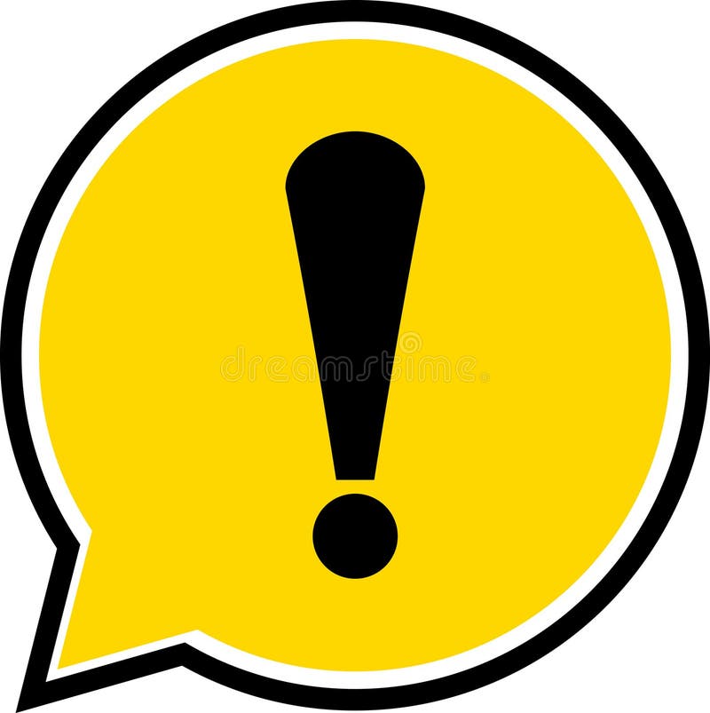 Attention Icon Sign with Exclamation Mark Symbol. Warning, Danger ...
