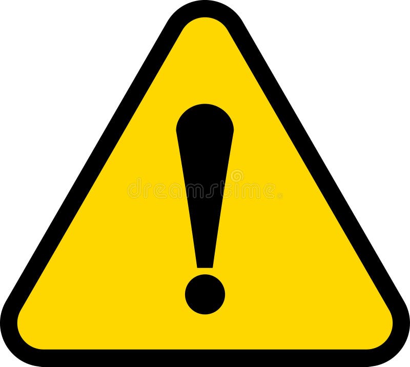 Attention Icon Sign with Exclamation Mark Symbol. Warning, Danger ...
