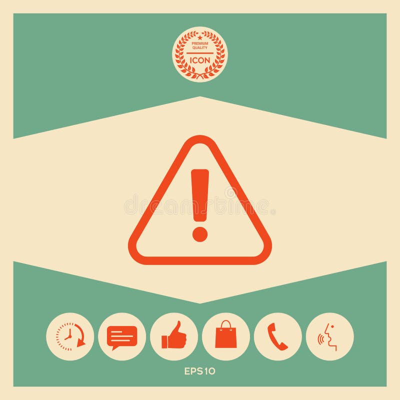 Attention icon symbol stock vector. Illustration of error - 118115436