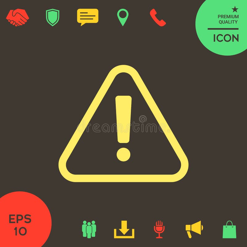 Attention icon symbol stock vector. Illustration of beware - 118381374
