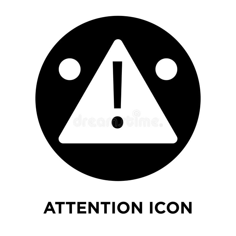 Attention Icon Vector Isolated on White Background, Logo Concept Stock ...