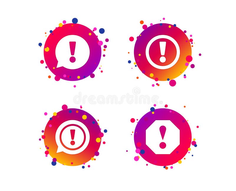 Attention Icons. Exclamation Speech Bubble. Vector Stock Vector ...
