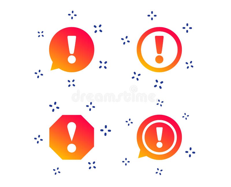 Attention Icons. Exclamation Speech Bubble. Vector Stock Vector ...