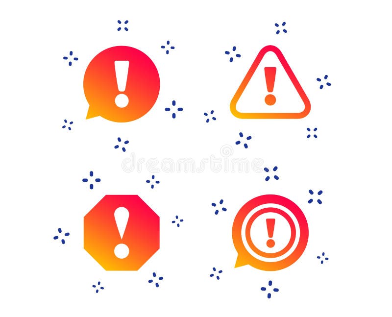 Attention Icons. Exclamation Speech Bubble. Vector Stock Vector ...
