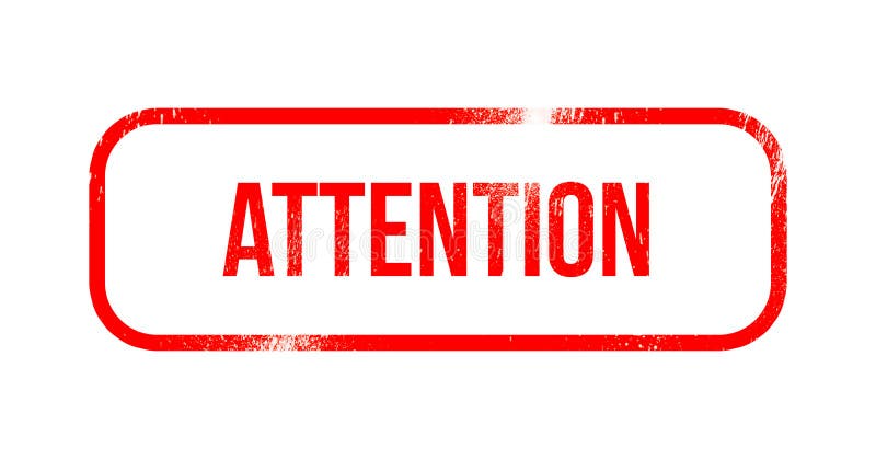 Tampon En Caoutchouc D'attention Illustration de Vecteur - Illustration ...