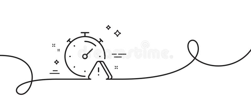 Attention Line Icon. Important Warning Sign. Continuous Line with Curl ...