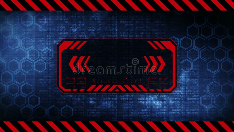 Attention Message with Copy Space. Hexagon Geometric Design and Binary Numbers Background ...
