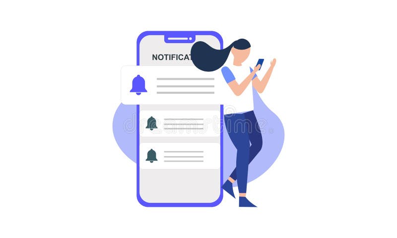 Attention or Notification for Mobile Application. Vector Illustration ...