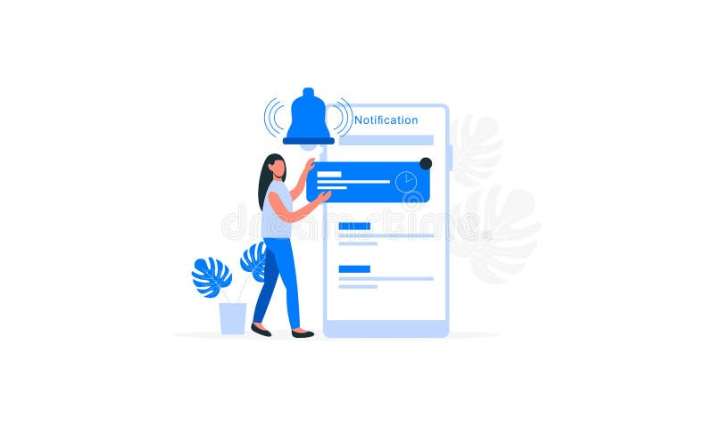 Attention or Notification for Mobile Application. Vector Illustration ...