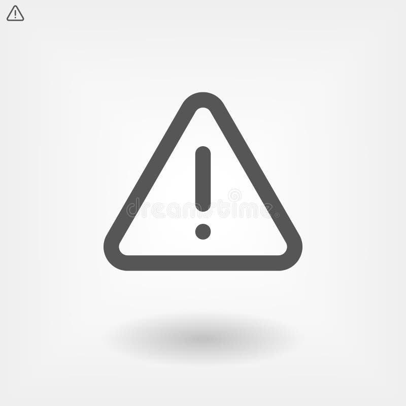 Attention outline icon. stock vector. Illustration of failure - 109286228