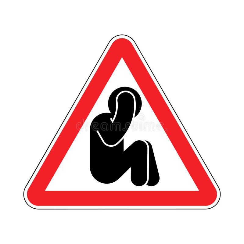 Attention Panic Sign. No Scared Man Holding His Head Stock Vector ...